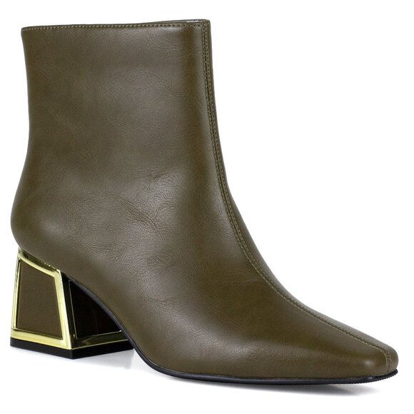 Ninety Union | Shoes | Stylish Modern Womens Olive Green Ankle Chunky ...